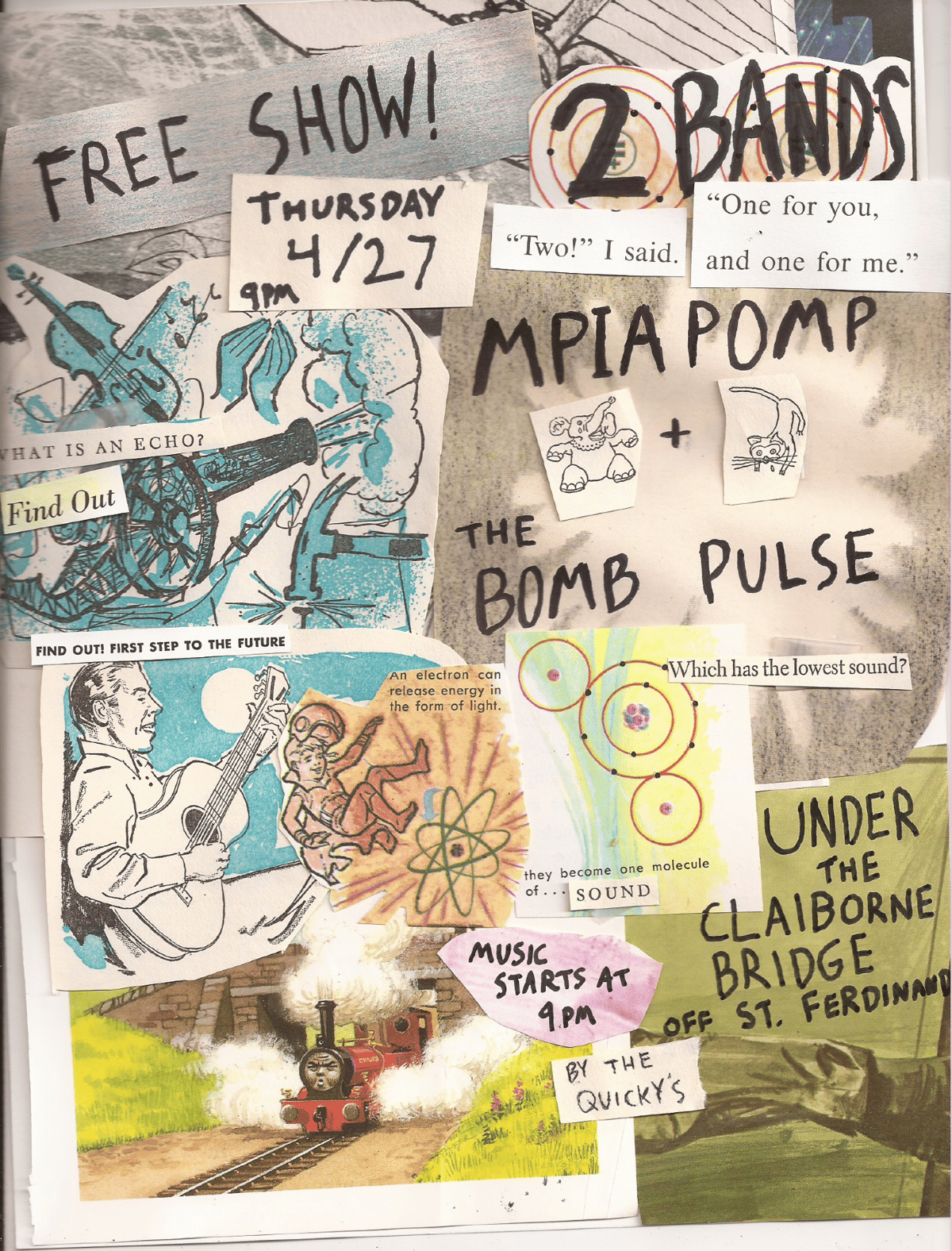 Alternate poster for Claiborne Bridge 4/27/23 by The BOMB Pulse